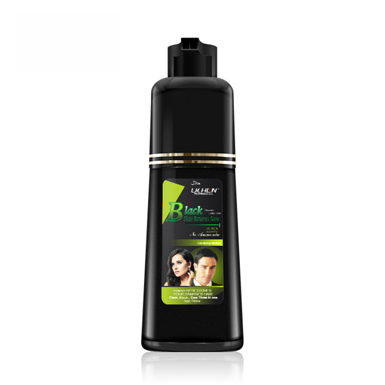 BLACK HAIR COLOR SHAMPOO 200 ml (PUMP BOTTLE) – Lichen Professional